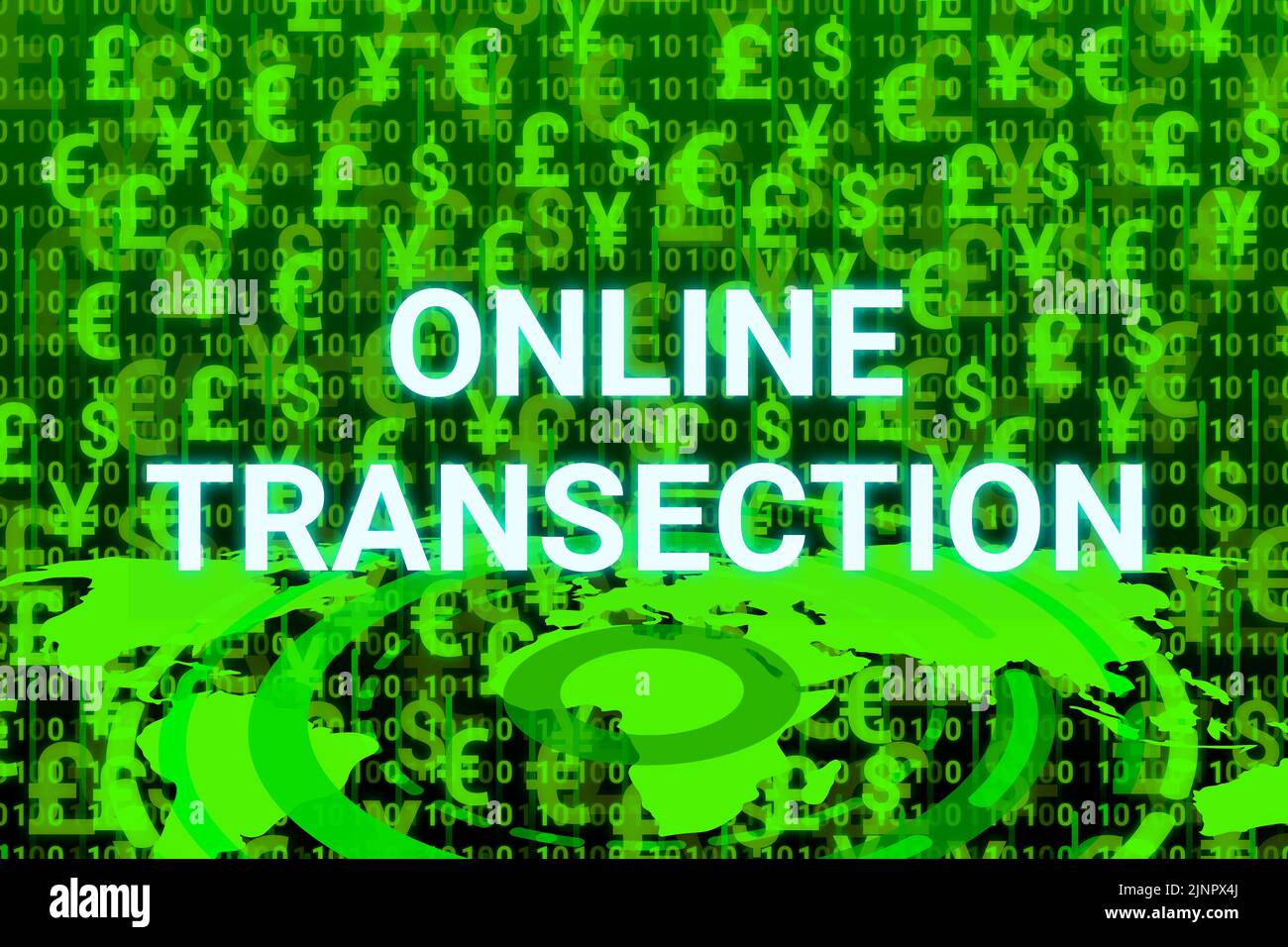 world wide transaction currency digital background with world map ...