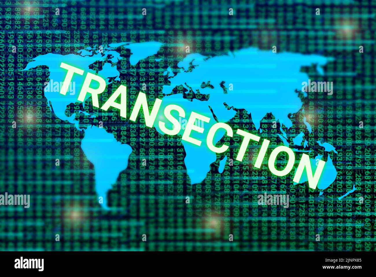 transaction world isolated on World map and spotted light background ...