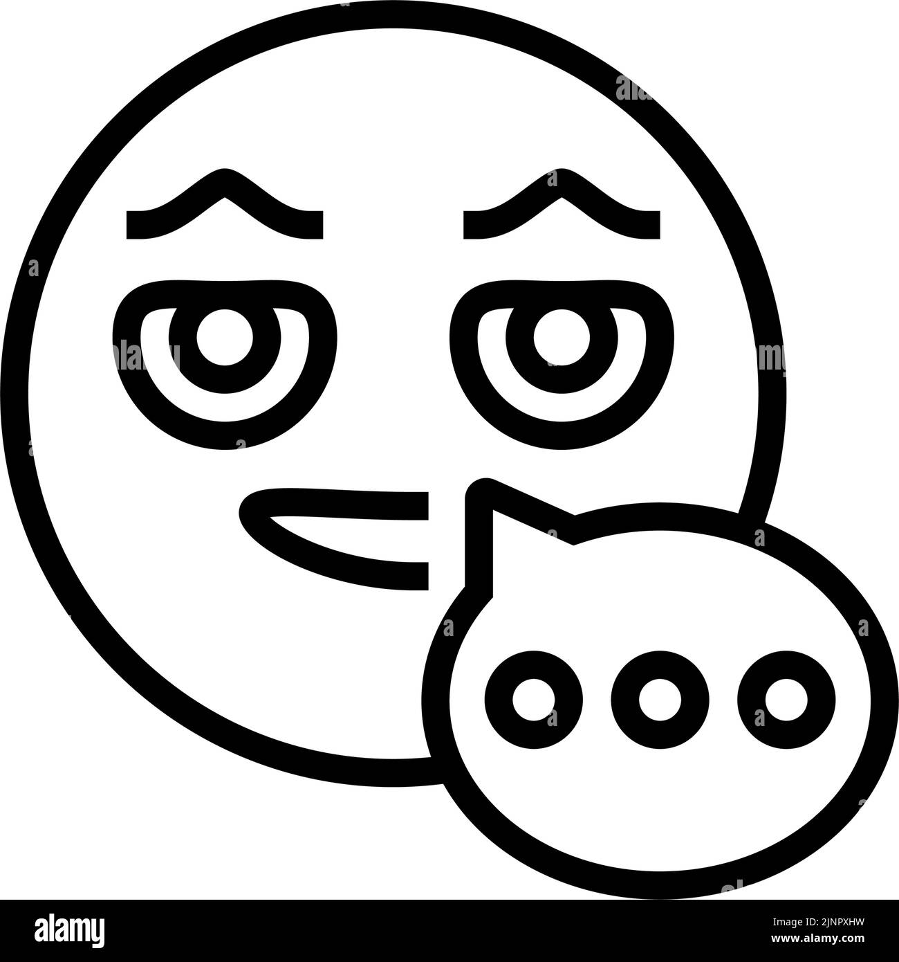 chat emoji line icon vector illustration Stock Vector Image & Art - Alamy