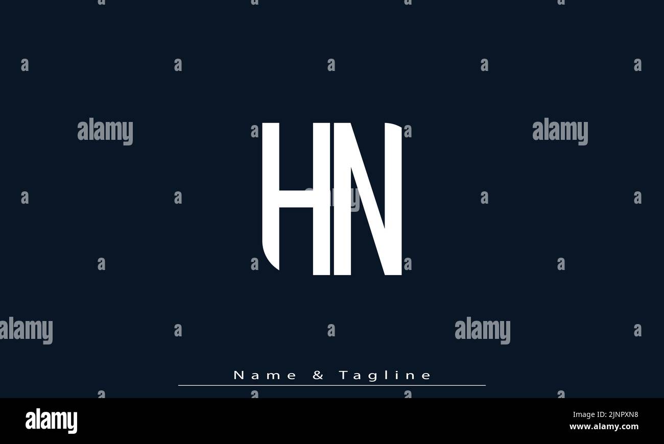 Alphabet letters Initials Monogram logo HN , NH Stock Vector Image & Art - Alamy