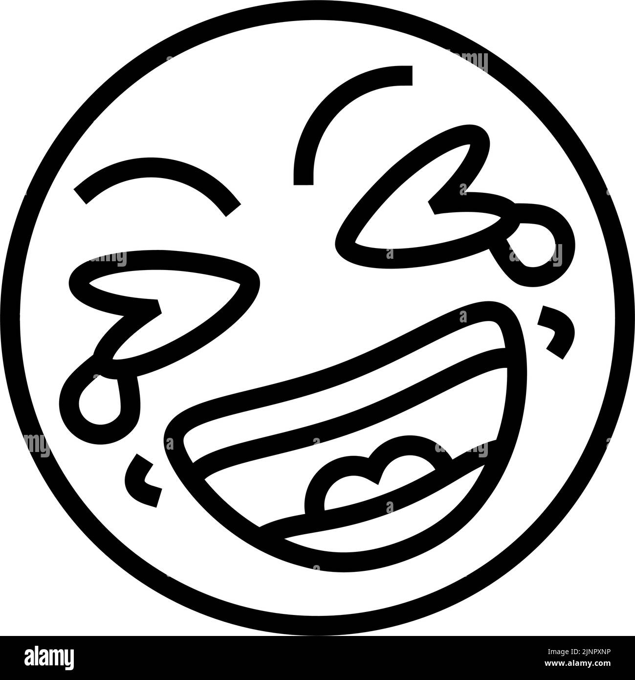 lol emoji line icon vector illustration Stock Vector Image & Art - Alamy