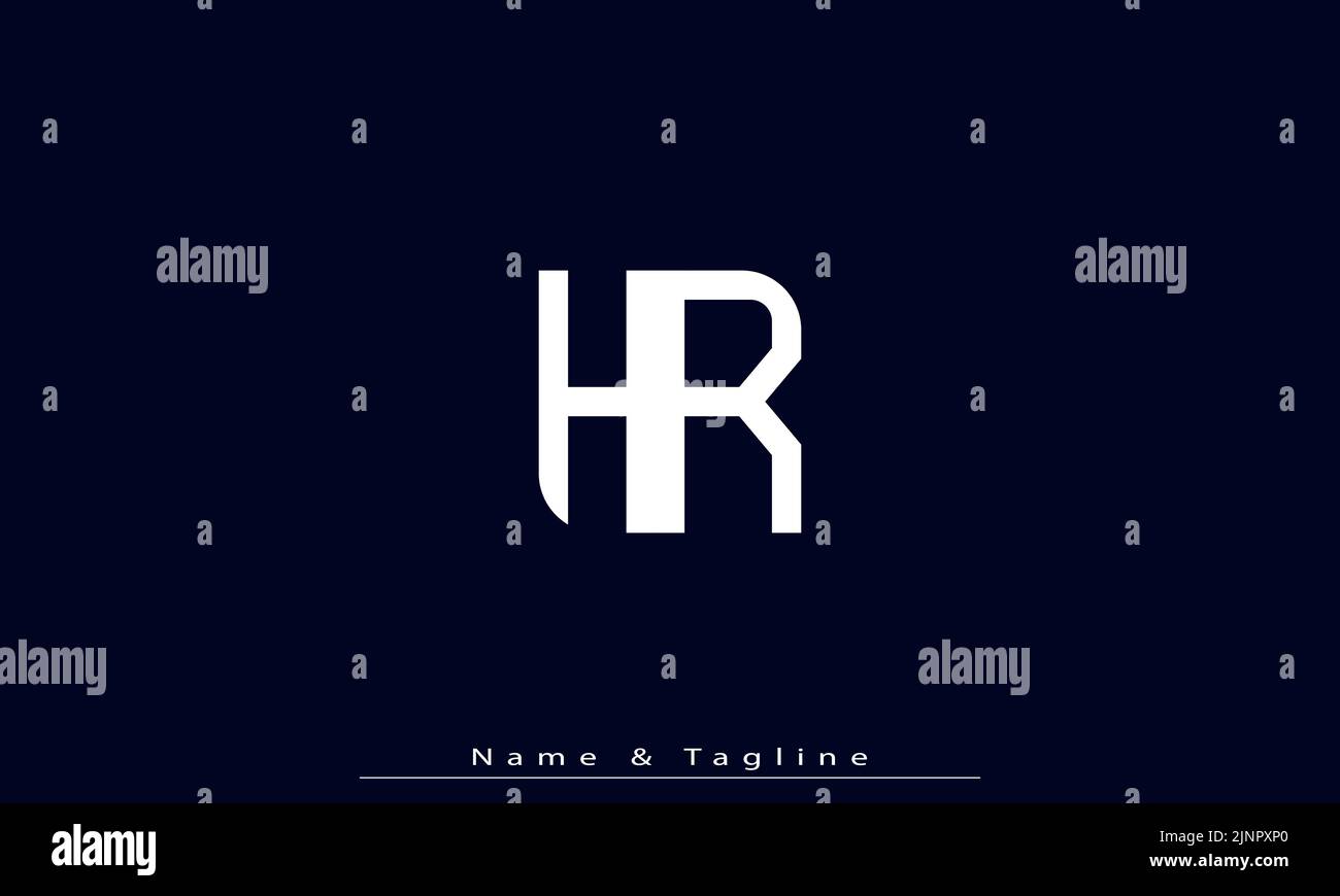 Hr letter logo Stock Vector Images - Alamy