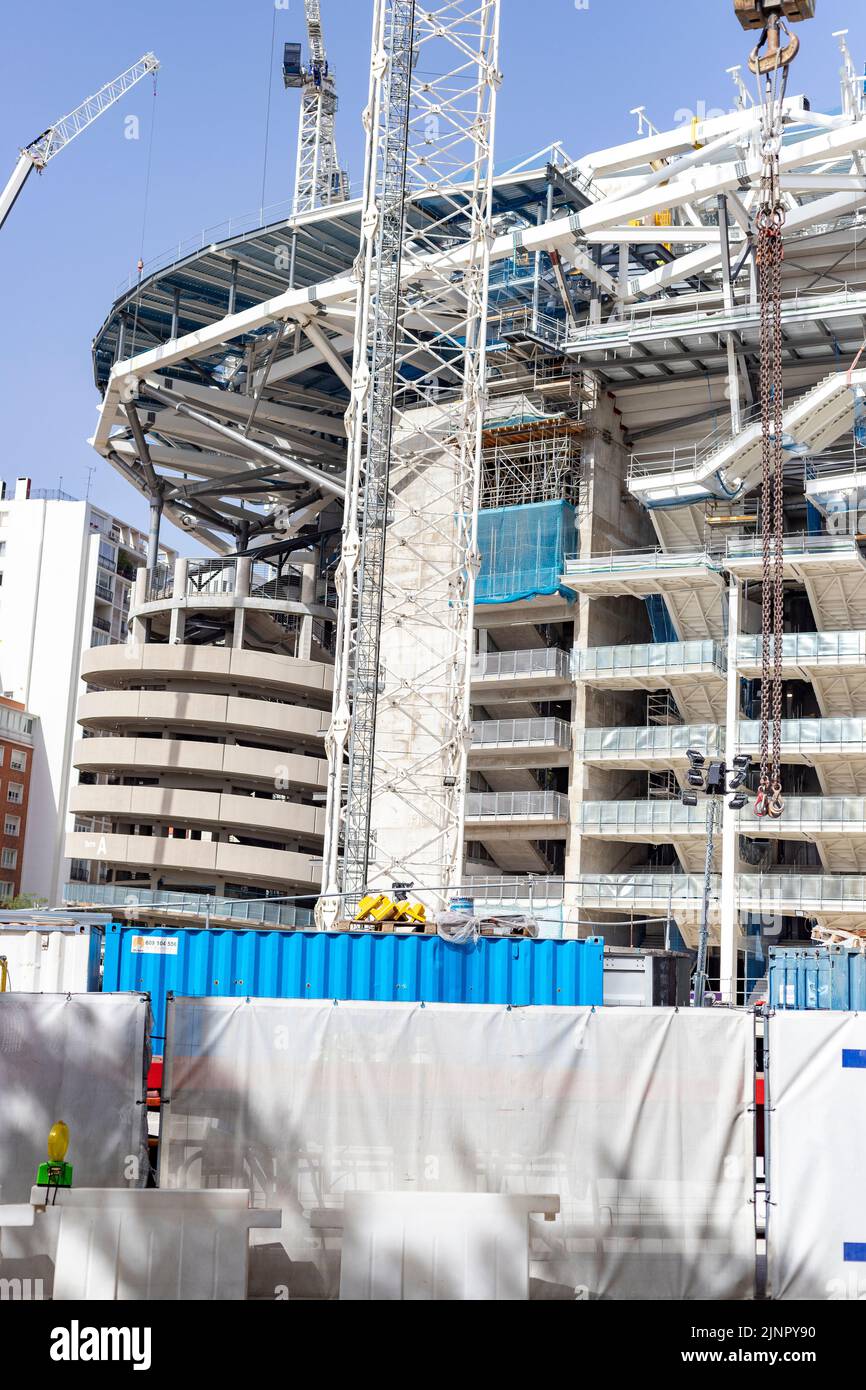 Santiago Bernabeu. Exterior of the Santiago Bernabéu stadium in full ...