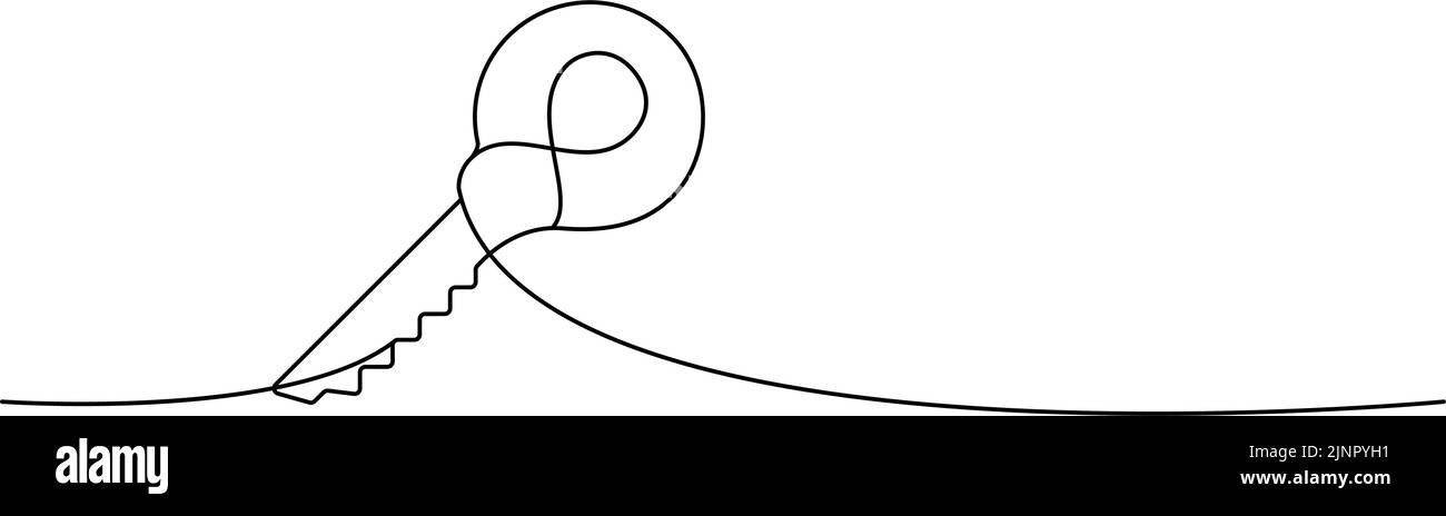 Key One Line Continuous Drawing Home Key Continuous One Line