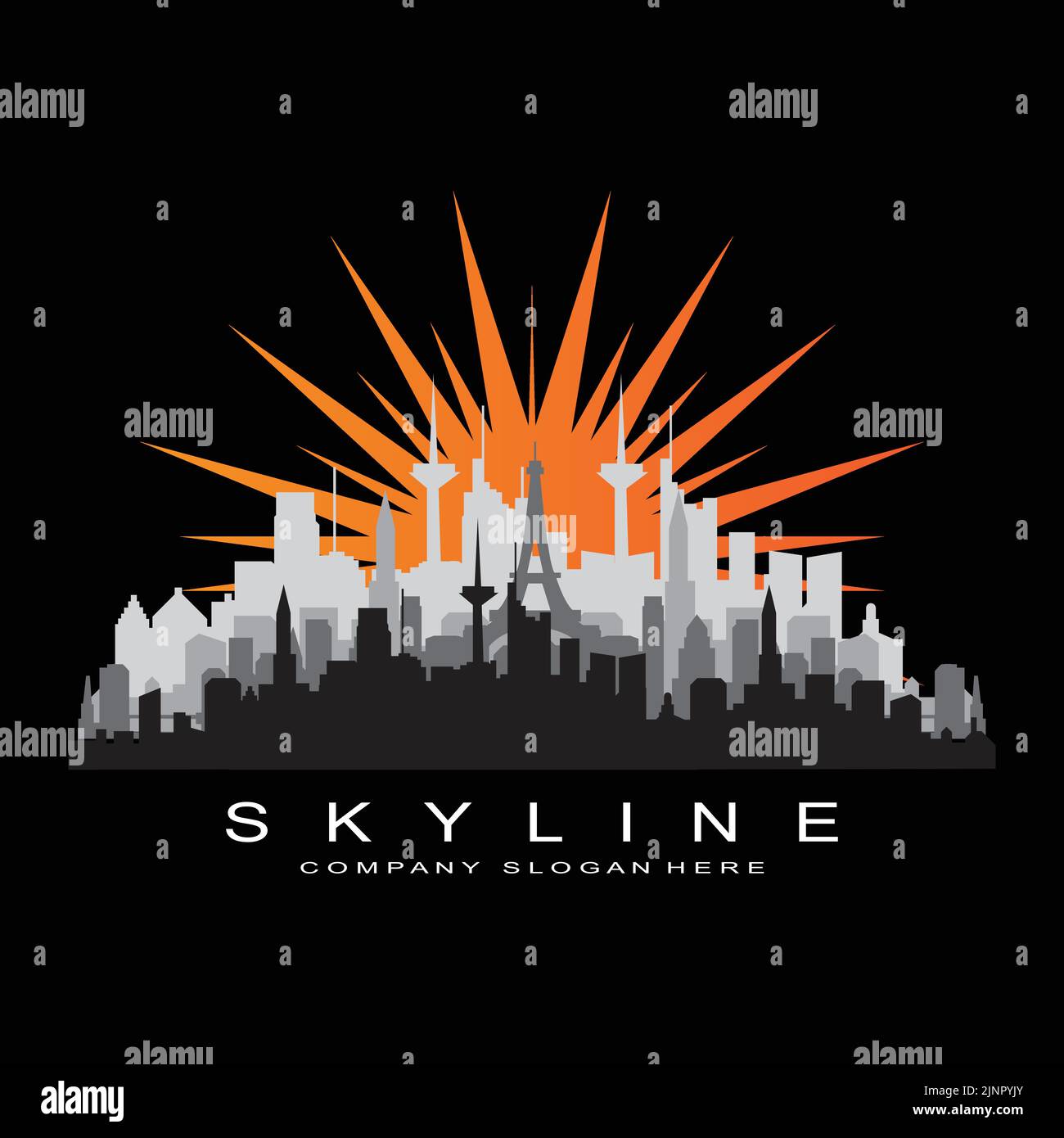 London skyline silhouette logo hi-res stock photography and images - Alamy