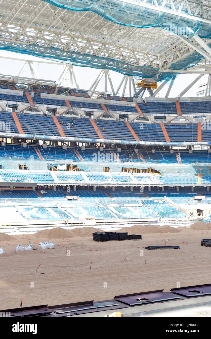 Santiago Bernabeu. Interior of the Santiago Bernabéu stadium in full ...