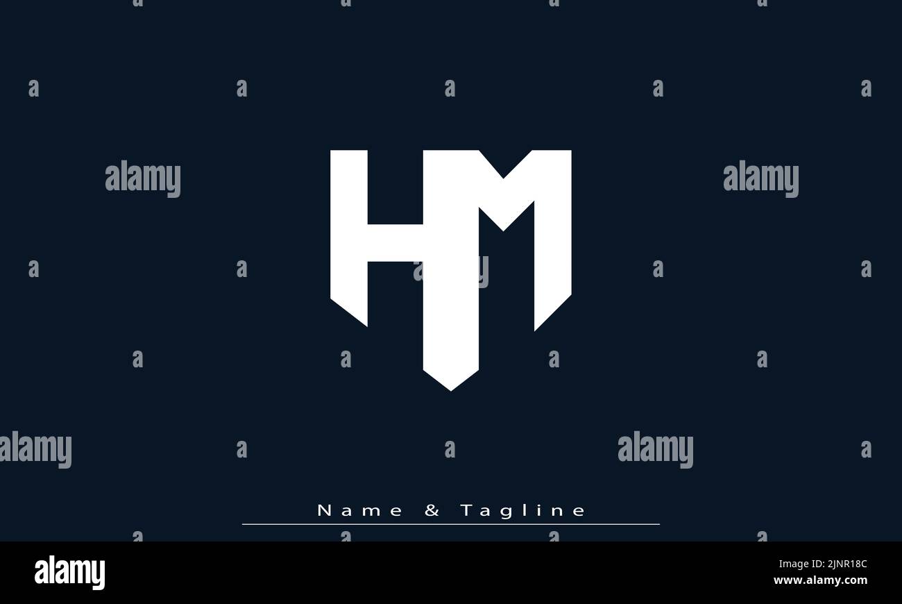 Alphabet letters Initials Monogram logo HM , MH Stock Vector Image ...