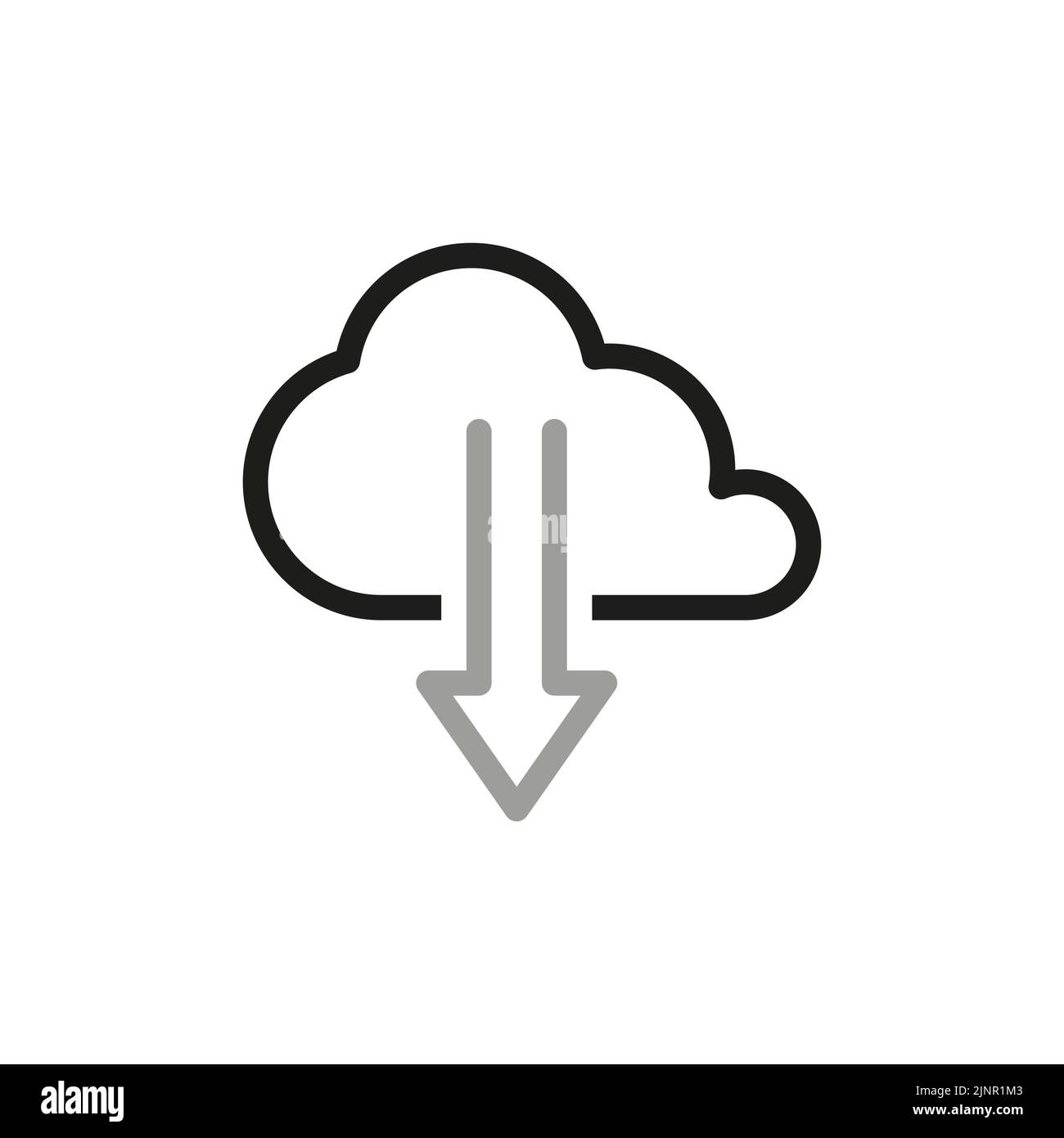 Big data analysis thin line icon. Data processing outline pictograms ...