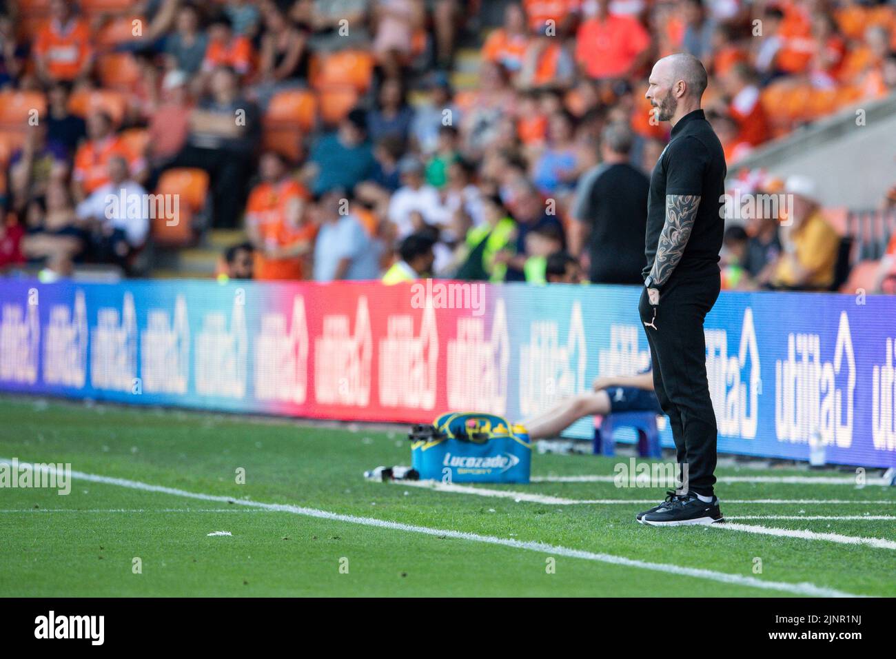 Michael Appleton manager of Blackpool during the game Stock Photo - Alamy