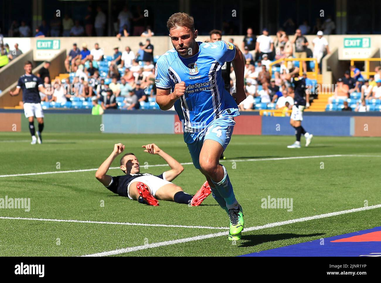 Coventry City's Matthew Godden celebrates scoring their side's second ...