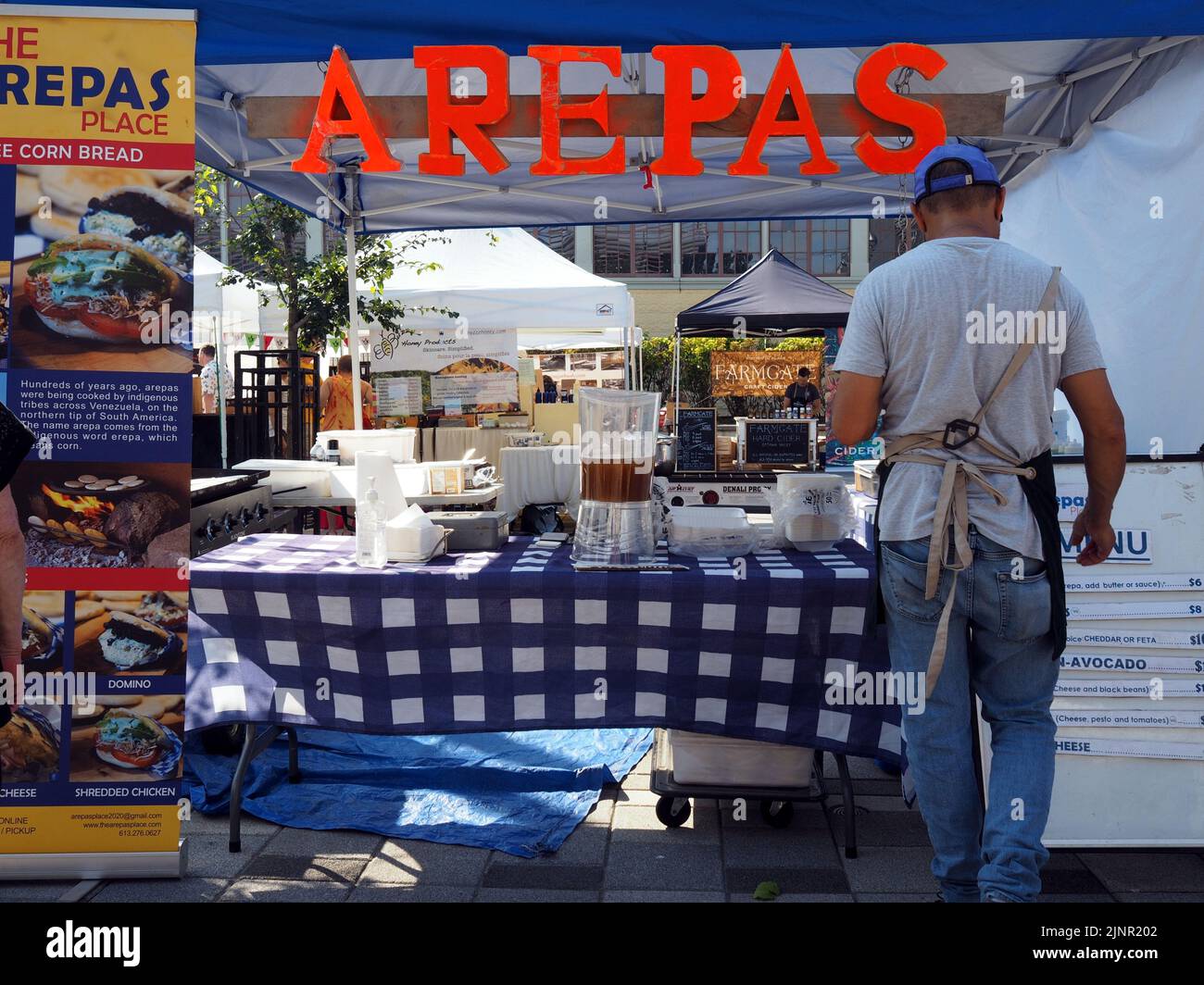 Scenes from the Farmer's Market at Lansdowne Place. The Arepas food ...