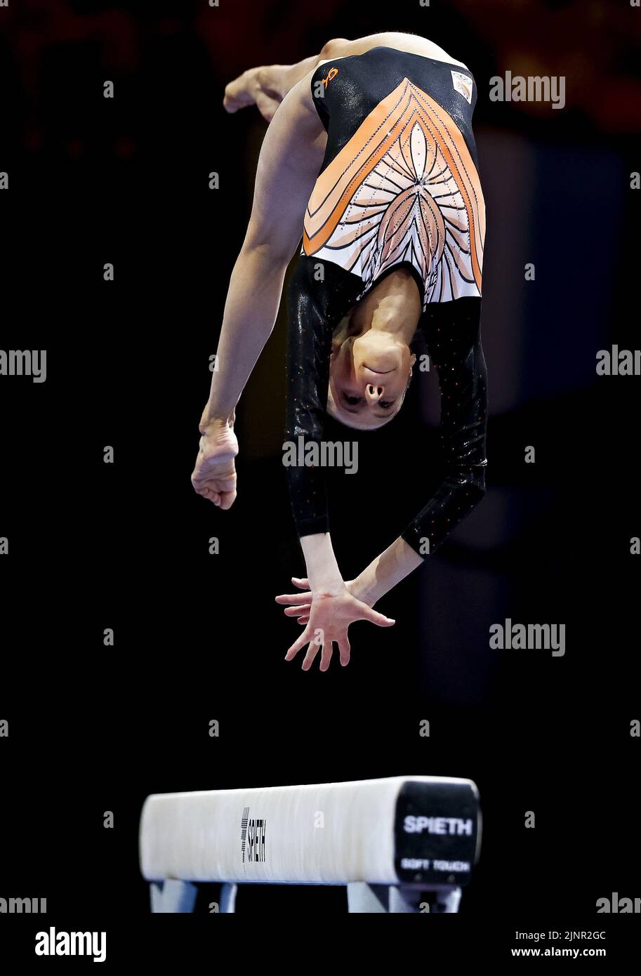 MUNCHEN - Naomi Visser in action during the gymnastics team final (f ...