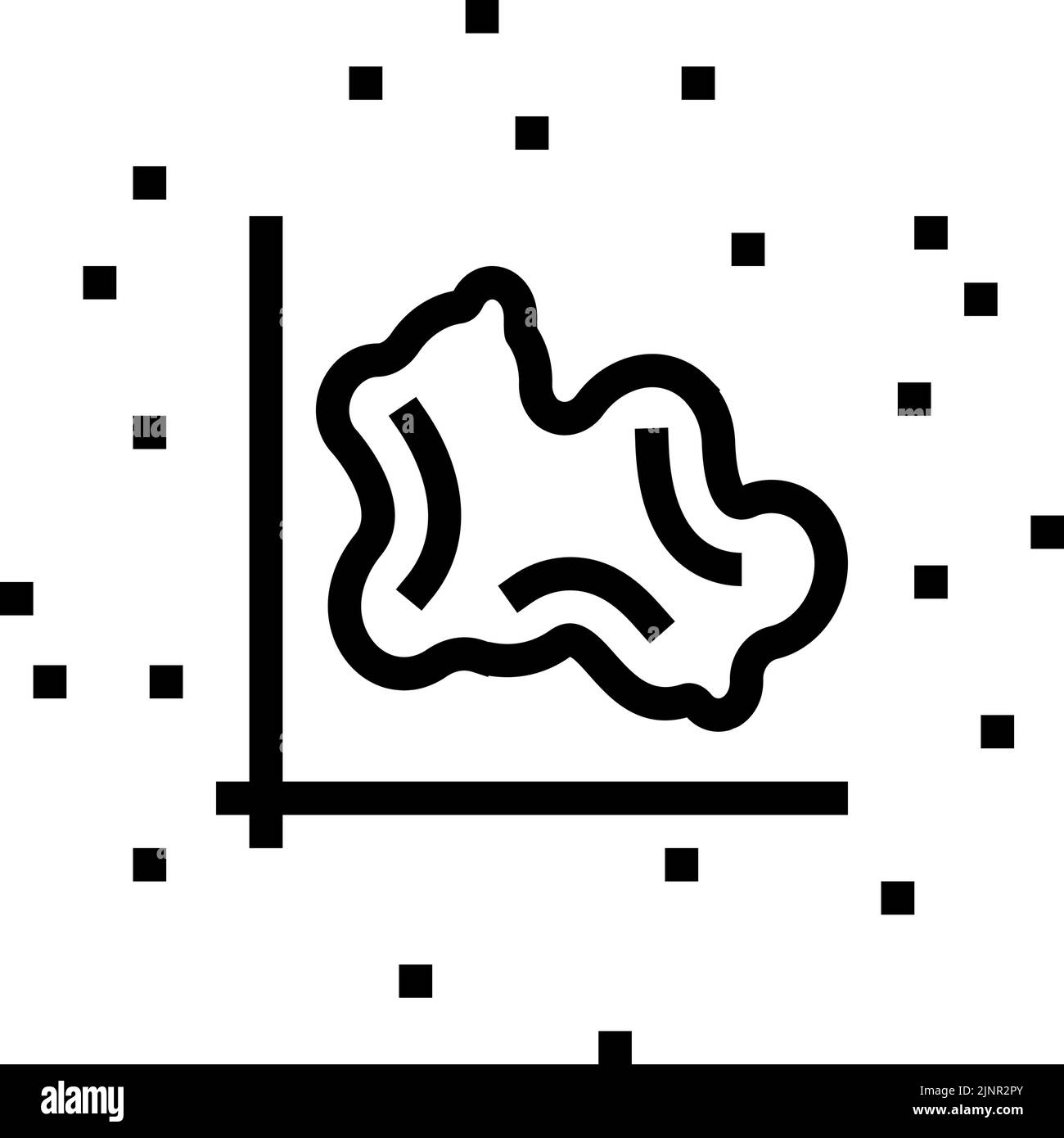 uneven borders mole melanoma line icon vector illustration Stock Vector ...