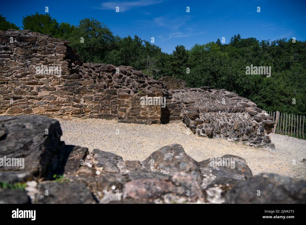 stone-built buildings and structures in a Roman village, Le Bas Castrum ...