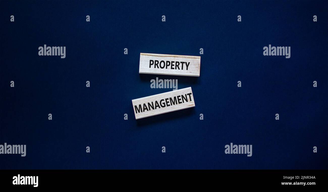 Property management symbol. Concept words Property management on wooden ...