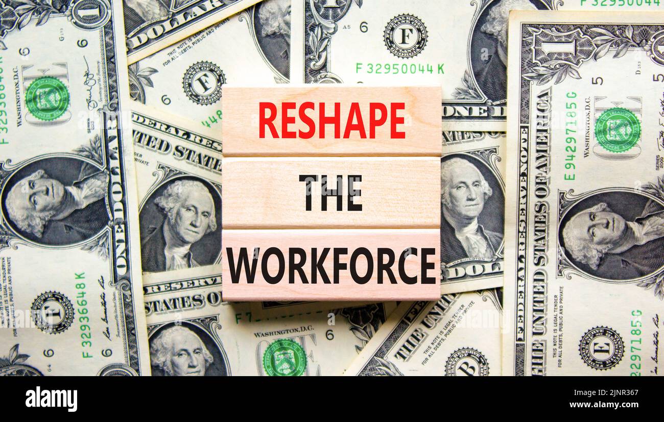 Reshape the workforce support symbol. Concept words Reshape the ...