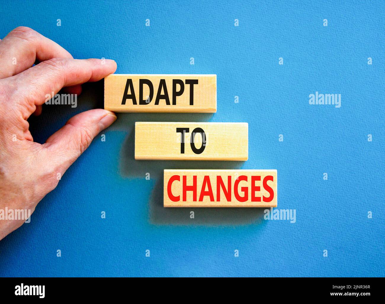 Adapt to changes symbol. Concept words Adapt to changes on wooden ...