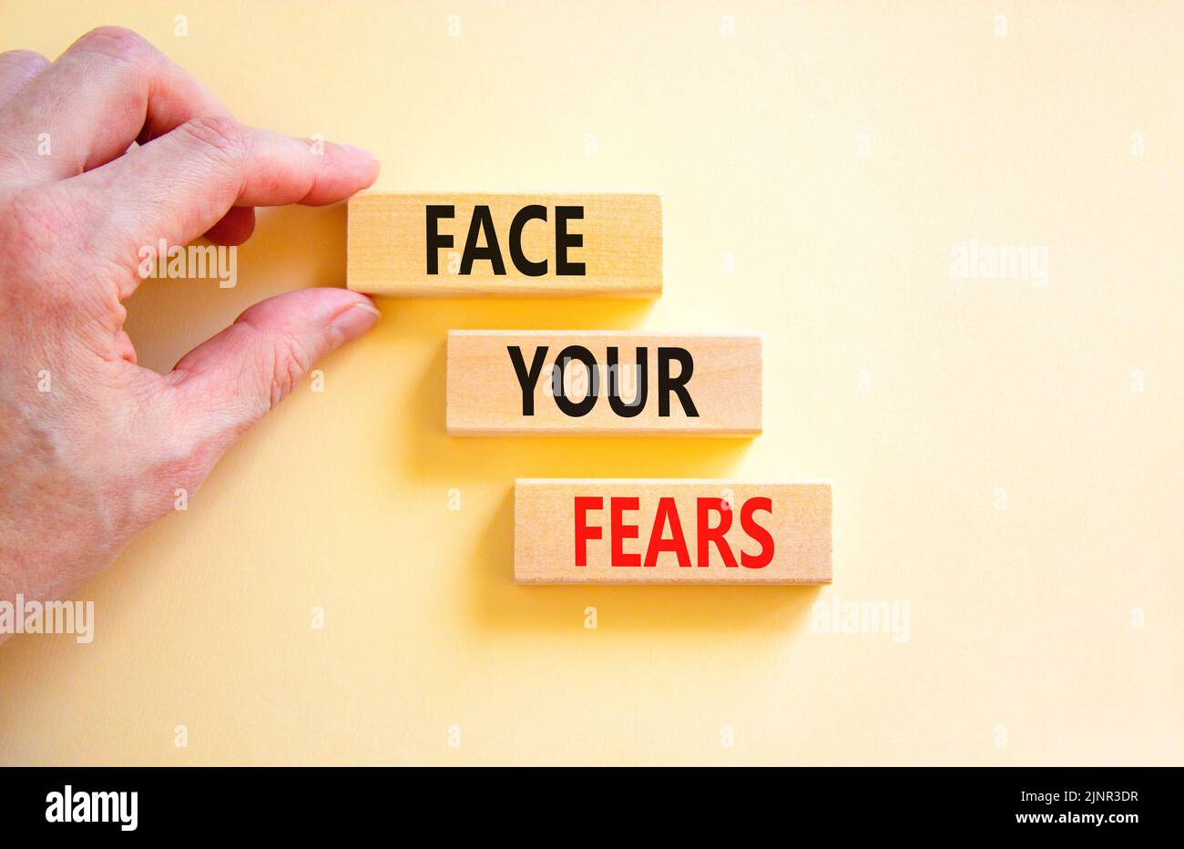 Face your fears and support symbol. Concept words Face your fears on ...