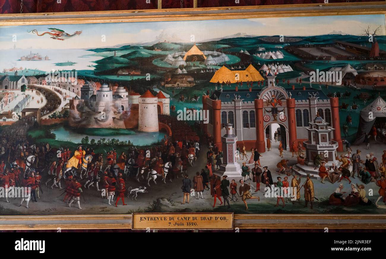 artwork inside Chateau de Chombard French Renaissance architecture ...