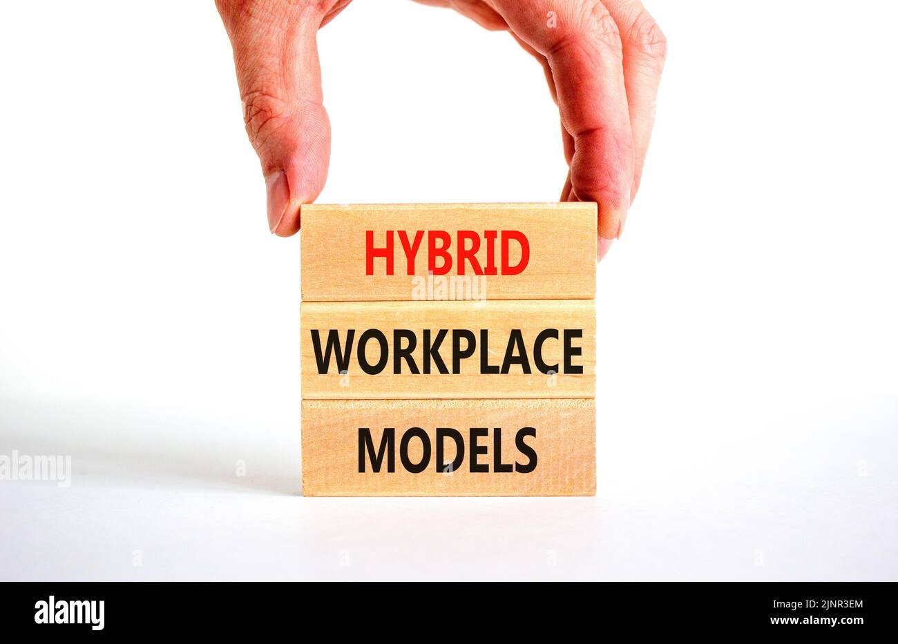 Hybrid workplace models symbol. Concept words Hybrid workplace models ...
