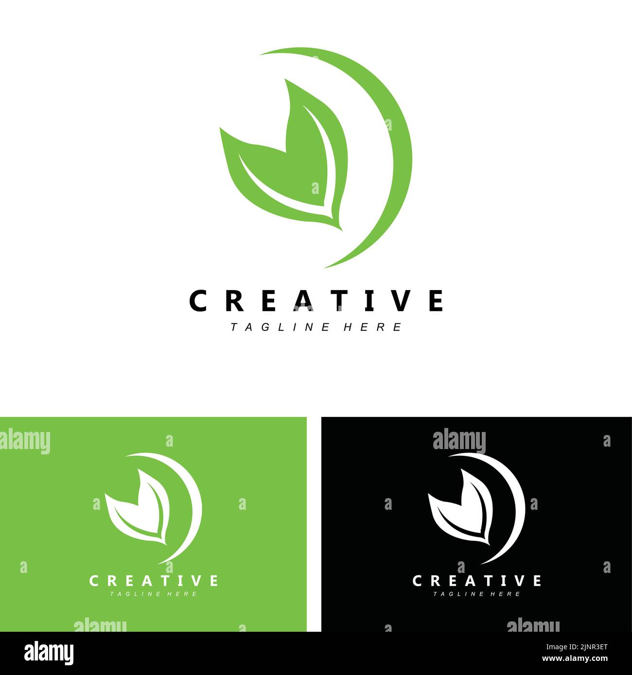 plant and logo design, simple minimalist natural concept, green ...
