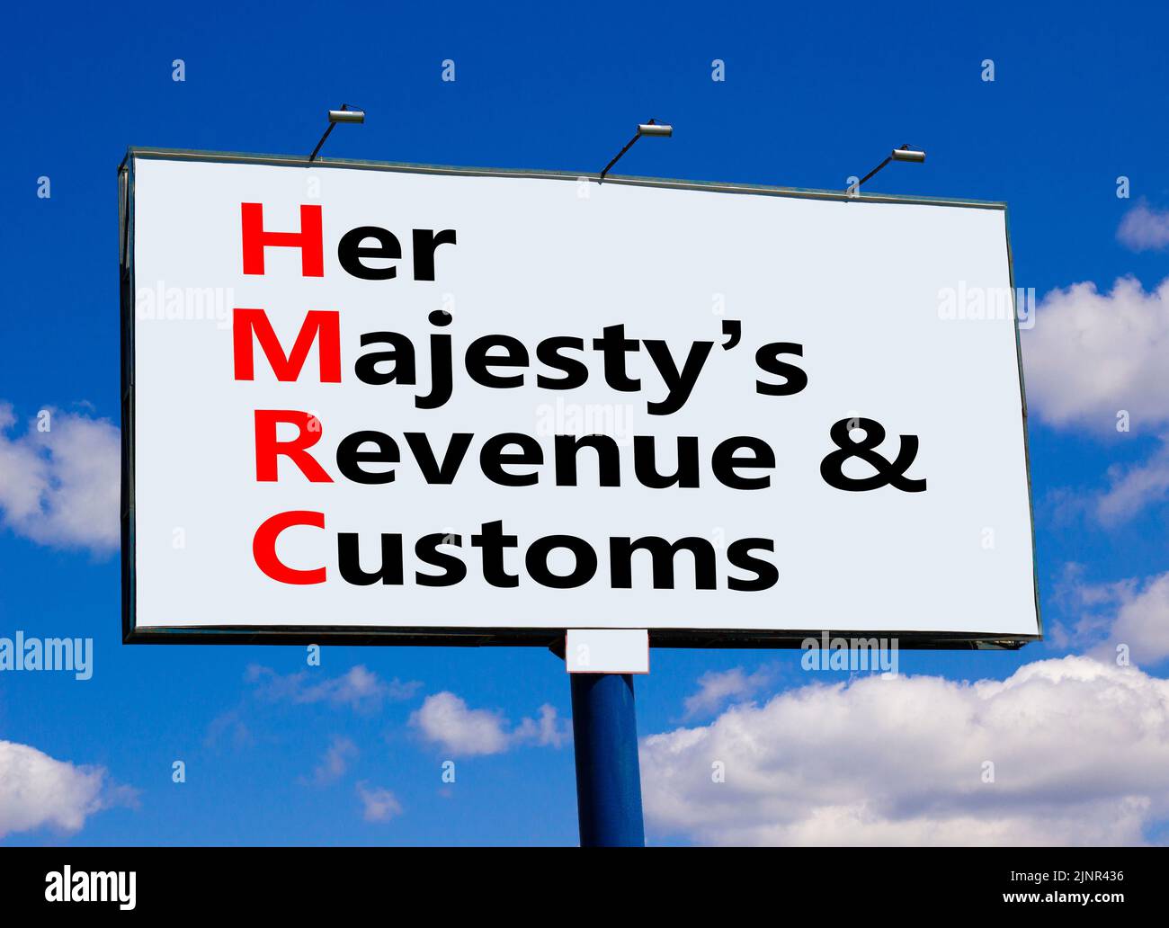 HMRC her majestys revenue and customs symbol. Concept words HMRC her ...