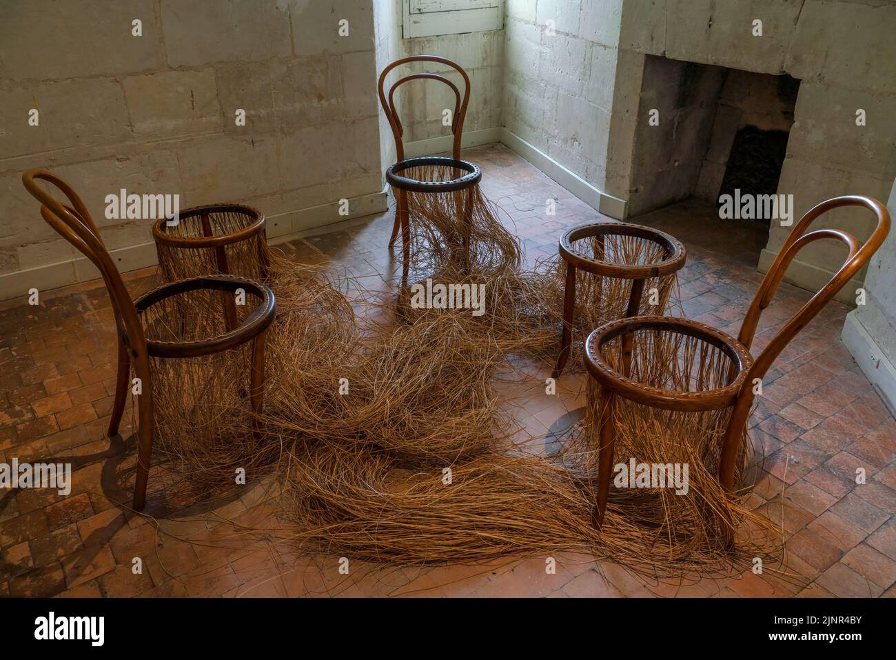 artwork inside Chateau de Chombard French Renaissance architecture ...