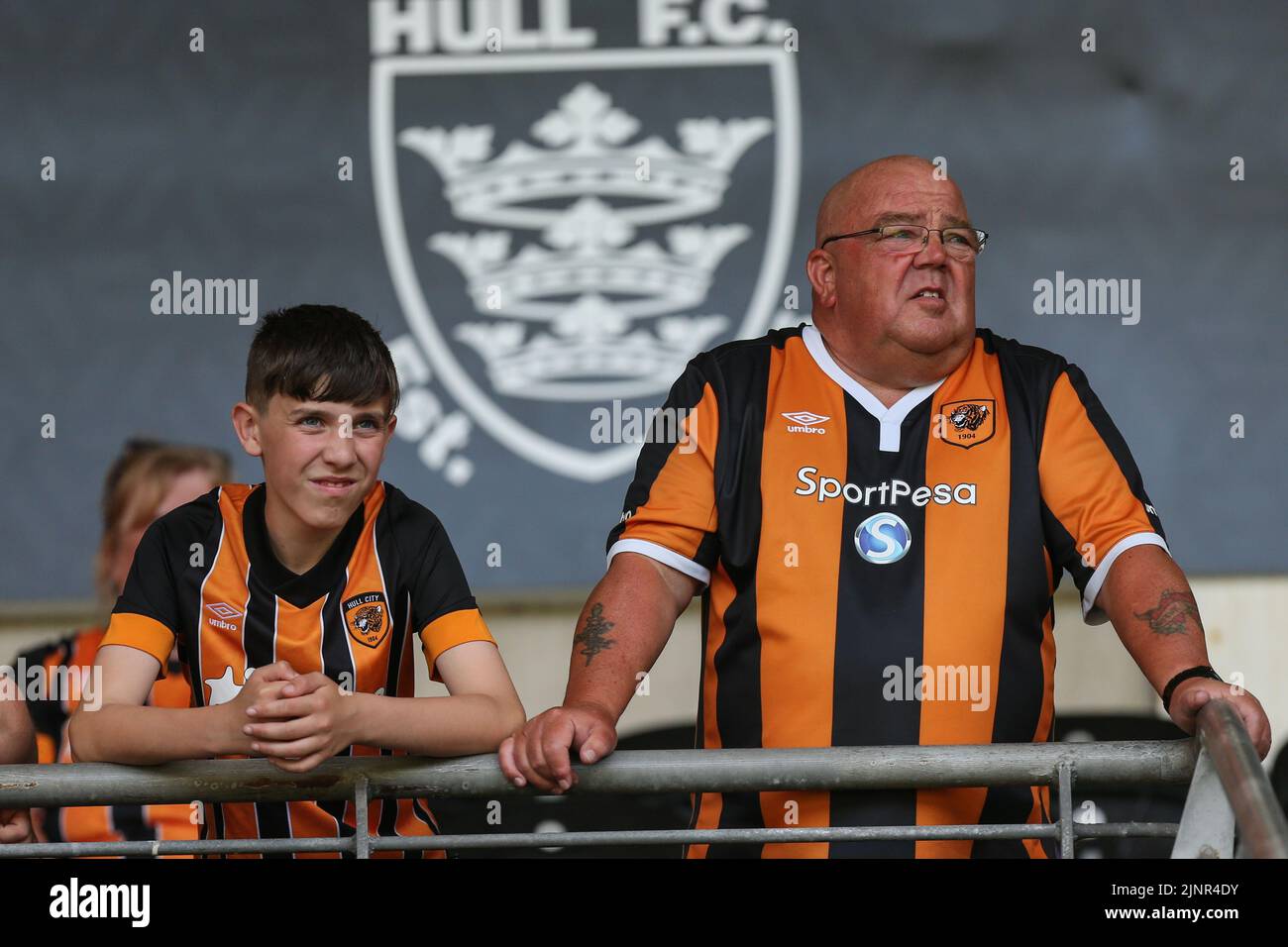 Hull City fans inside the MKM Stadium Stock Photo - Alamy