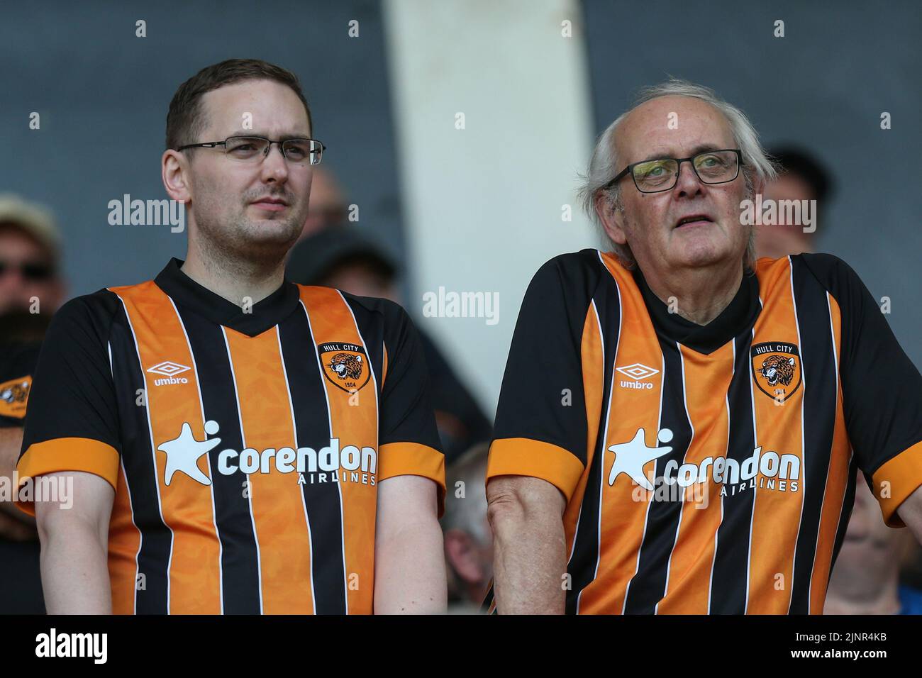 Hull City fans inside the MKM Stadium Stock Photo - Alamy