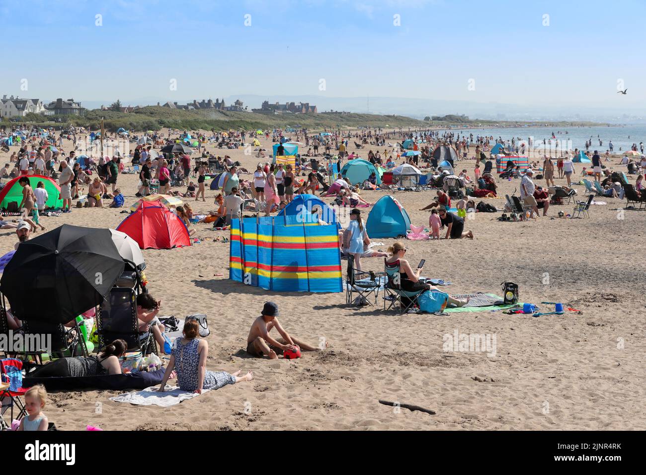 Troon, UK. 13th Aug, 2022. As temperatures rise and some parts of the ...