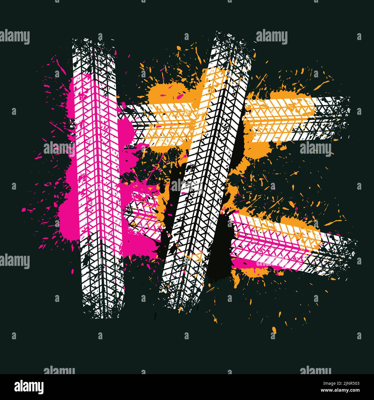 simple cool vehicle tire tracks abstract background Stock Vector Image ...