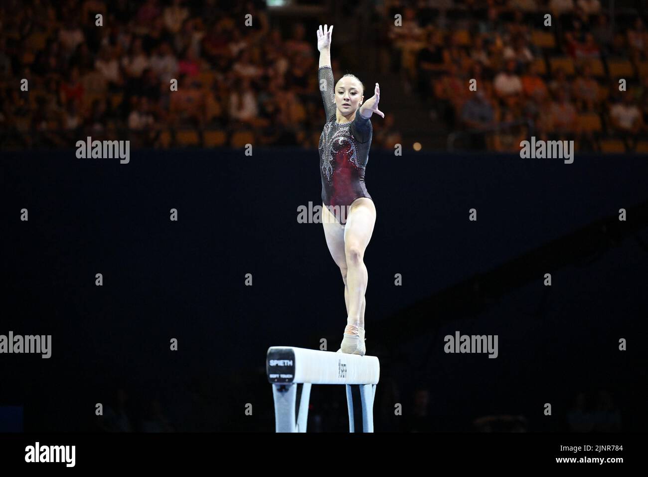 Martina Maggio (ITA) beam during the Gymnastics European Women's ...