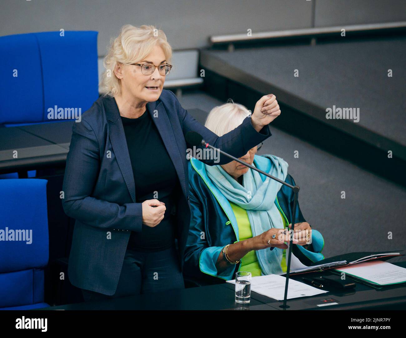 Christine Lambrecht (SPD), Federal Minister of Defence, taken during ...