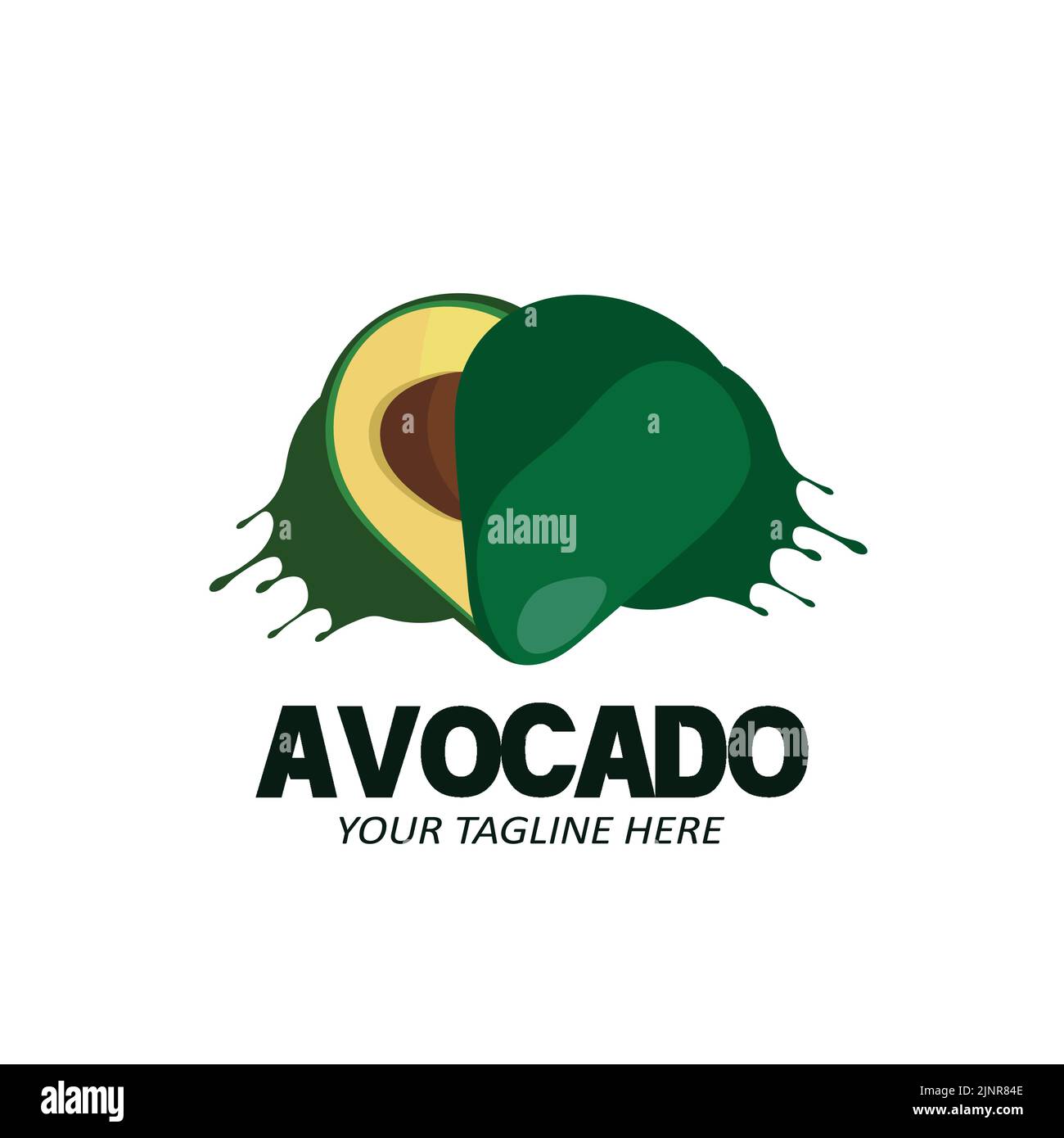 Vector Illustration Of Avocado Fruit Logo Fresh Fruit In Green Color ...