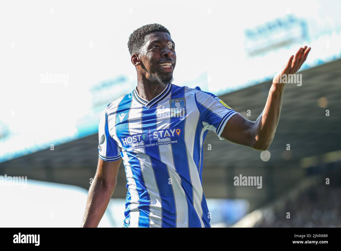 Tyreeq Bakinson #19 of Sheffield Wednesday celebrates his goal to make ...