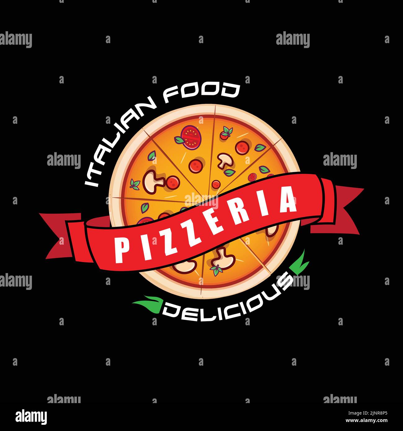 Restaurant stickers italy Stock Vector Images - Alamy