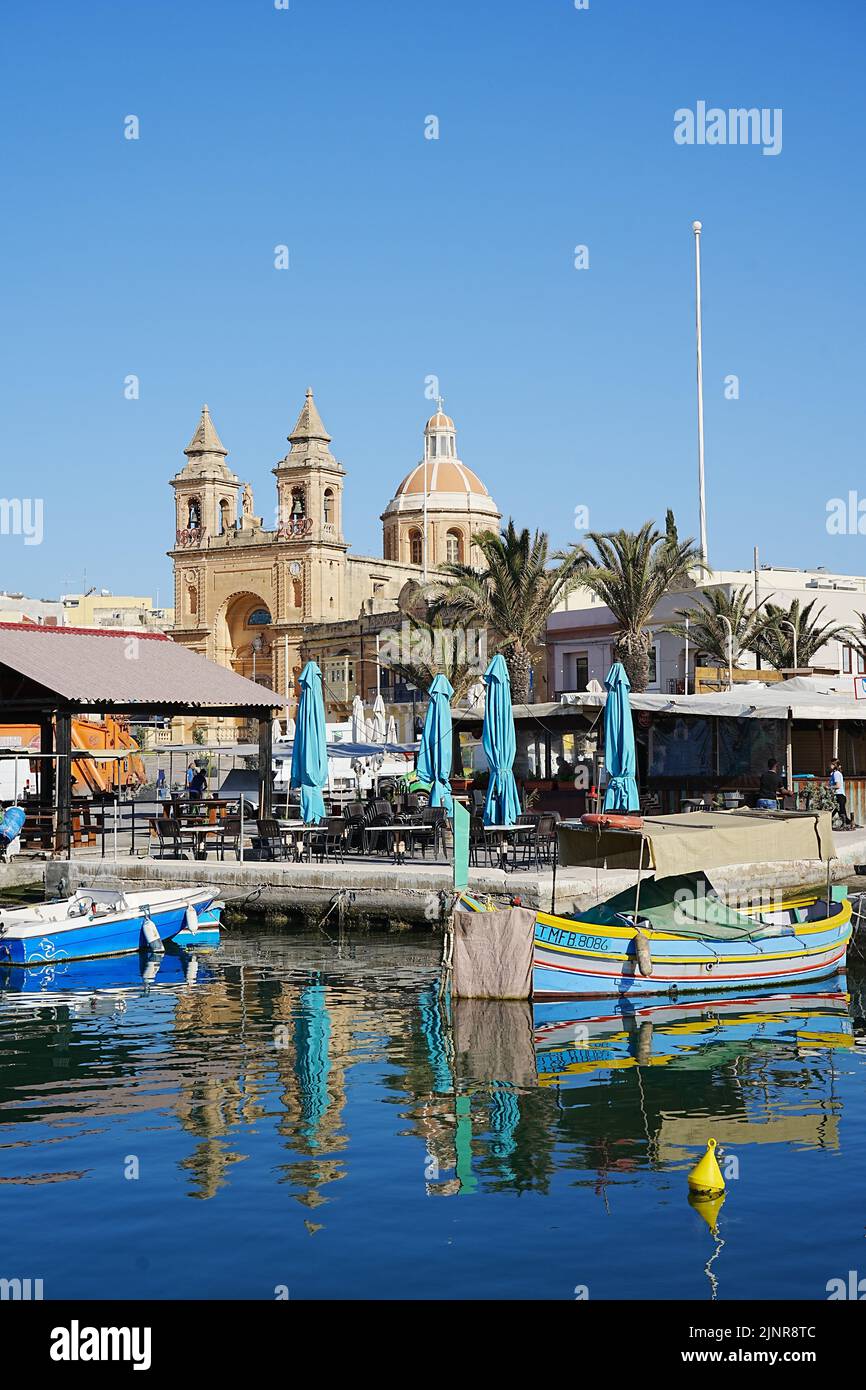 Waterfront and parish church of our lady of pompei in european ...