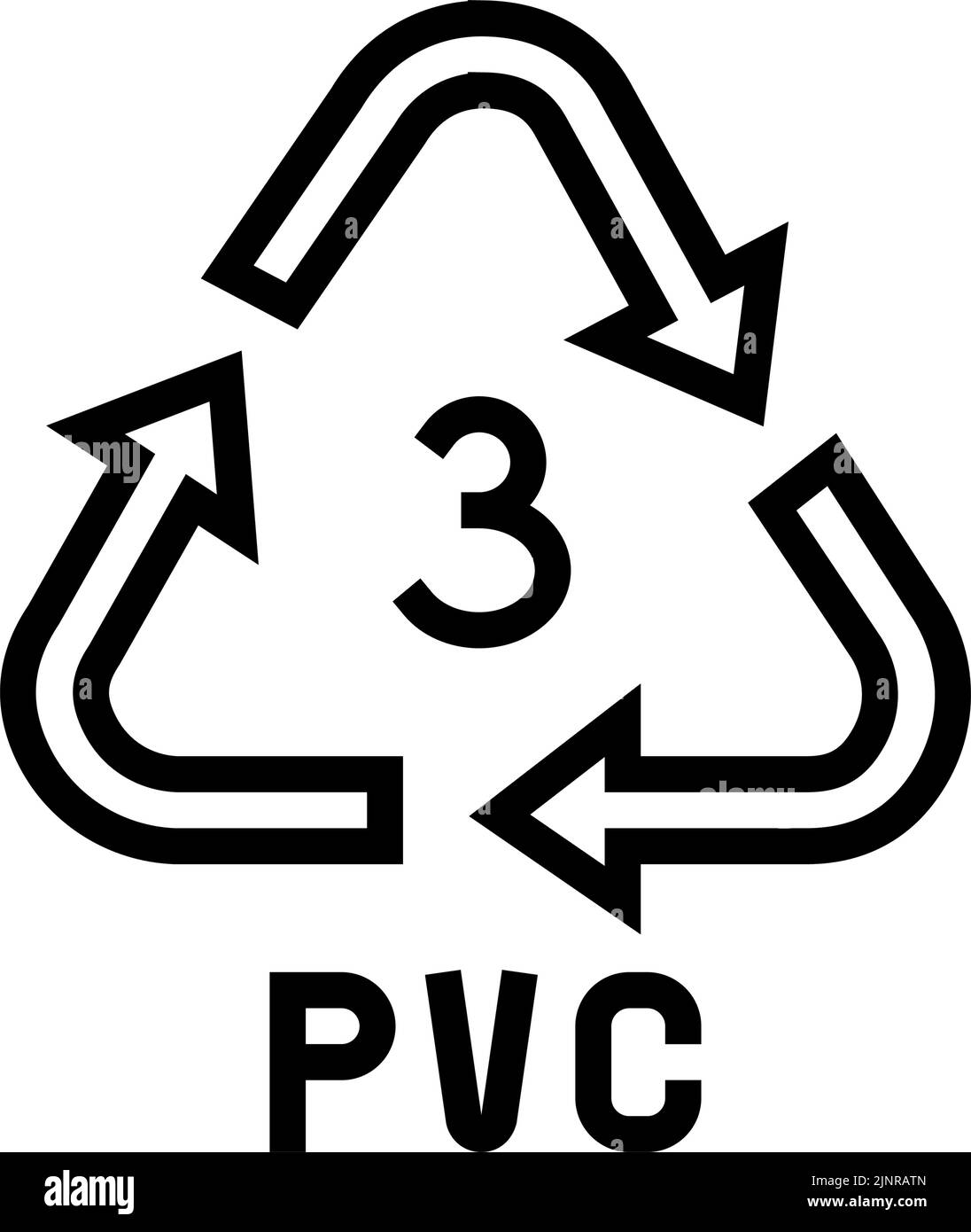 pvc recyclable plastic product line icon vector illustration Stock Vector Image & Art - Alamy