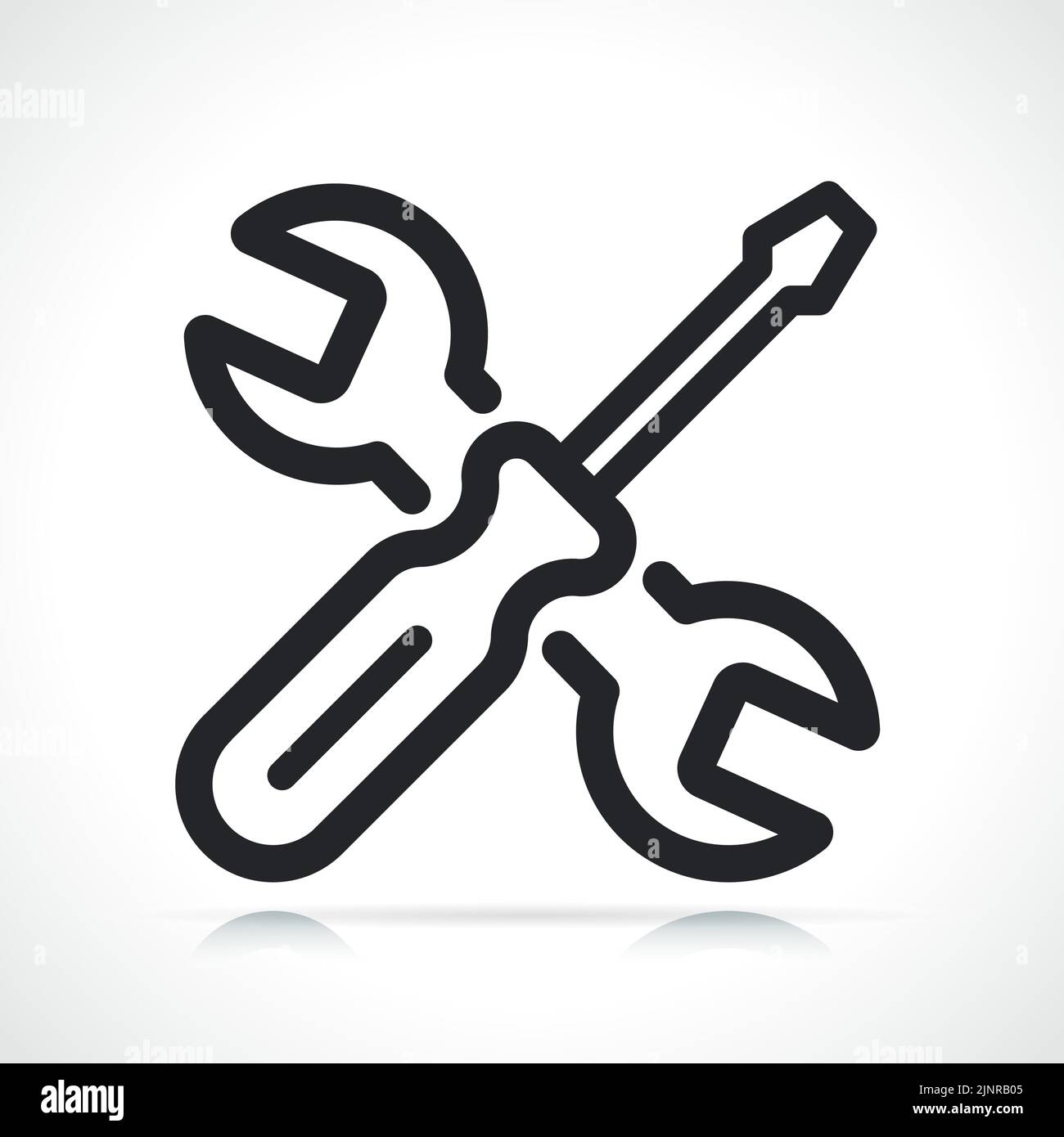 tools or technical support line icon illustration Stock Vector Image ...