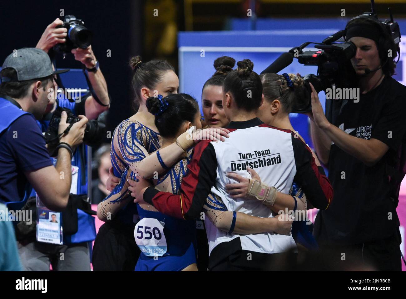 Olympiahalle, Munich, Italy, August 13, 2022, Team Germany bronze medal ...
