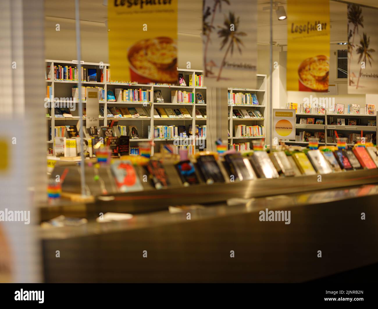 Basel, Switzerland - July 8 2022: Books in new, modern library in Basel ...