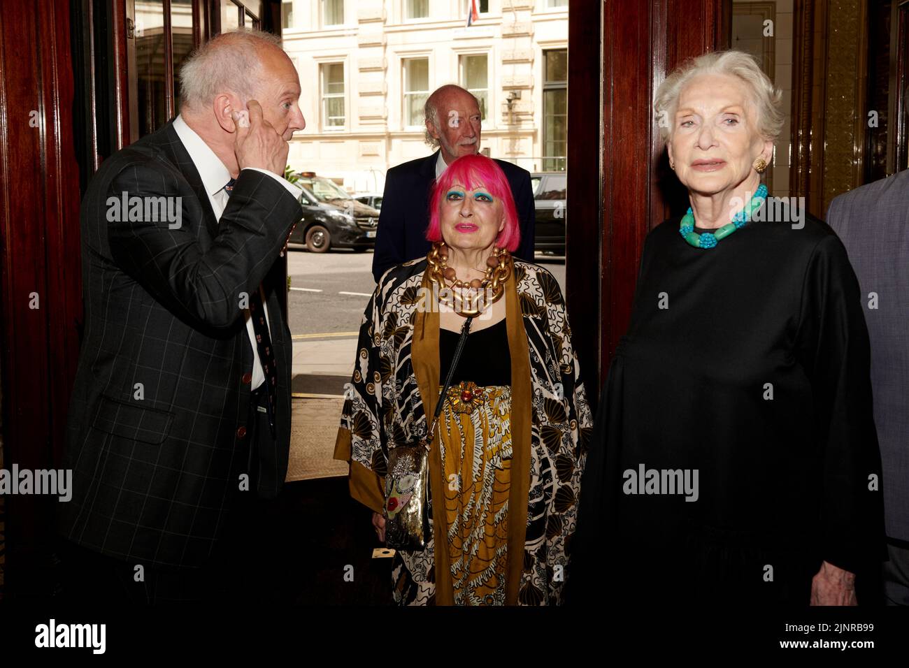 Gyles Brandreth, Dame Zandra Rhodes & Dame Sian Phillips at Lunch for ...