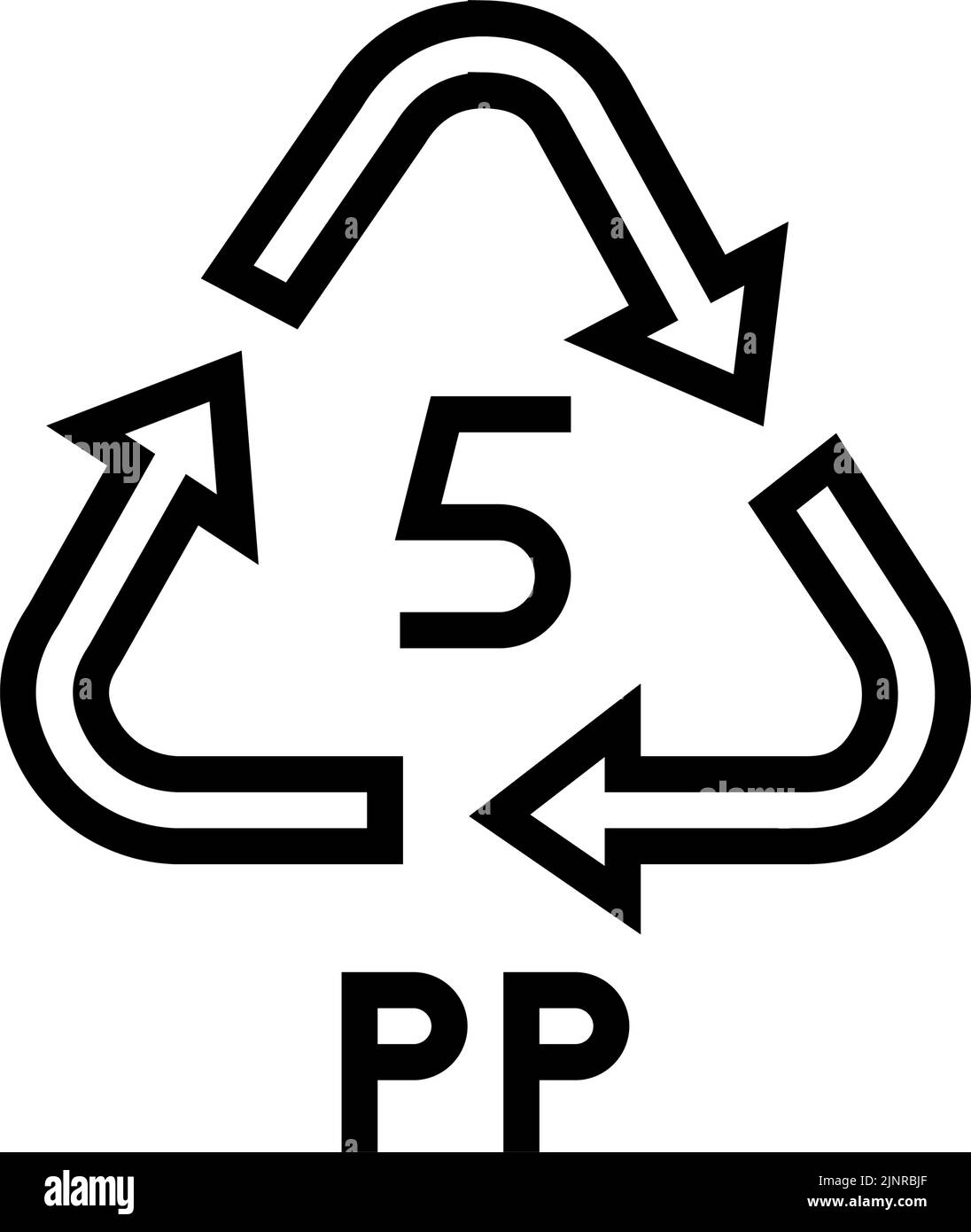 pp recycling plastic product line icon vector illustration Stock Vector ...