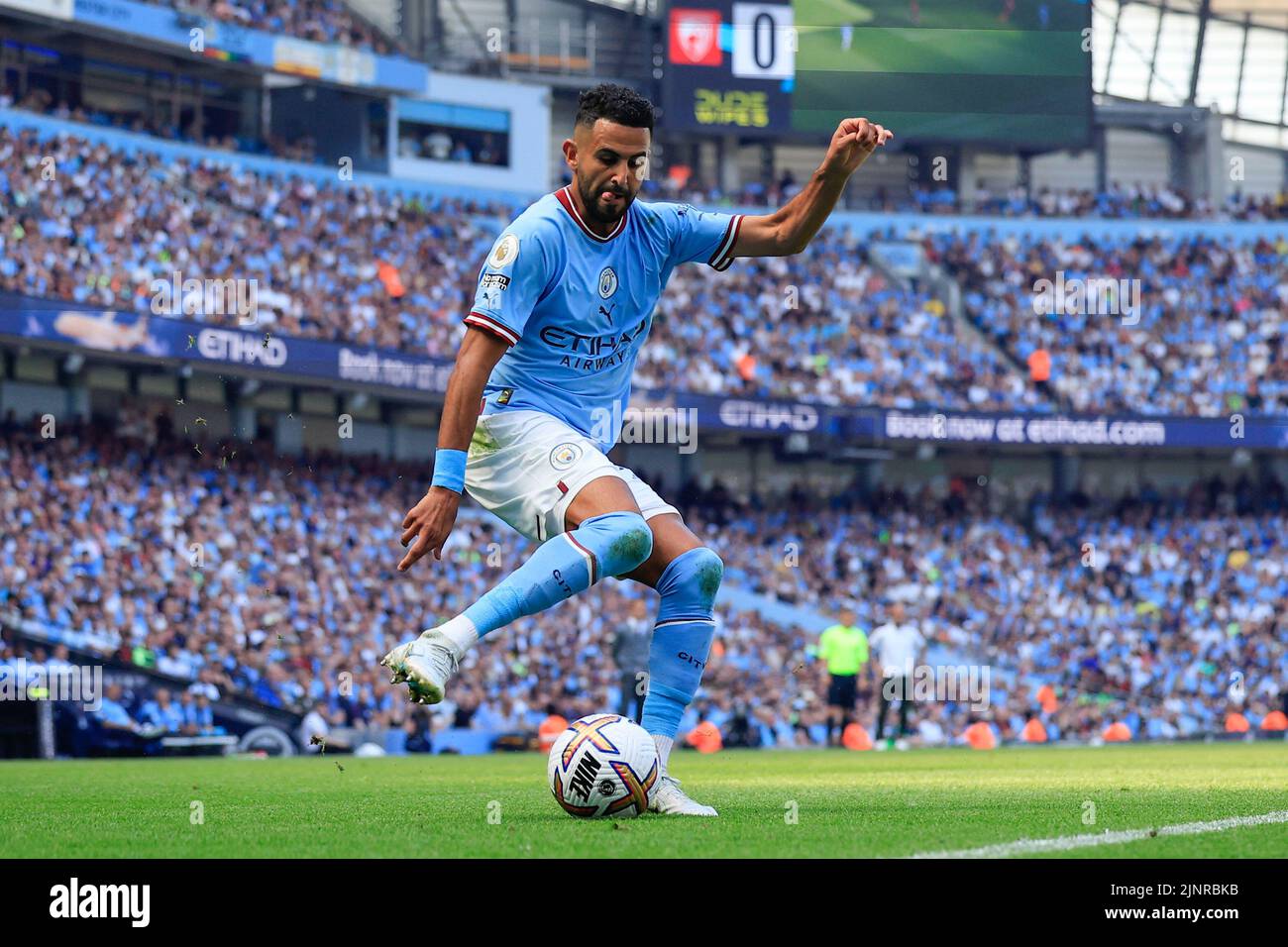 Riyad Mahrez #26 of Manchester City controls the ball Stock Photo - Alamy