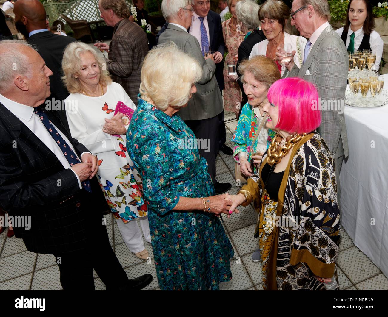 HRH Camilla, Duchess of Cornwall and Dame Sandra Rhodes, Hayley Mills ...