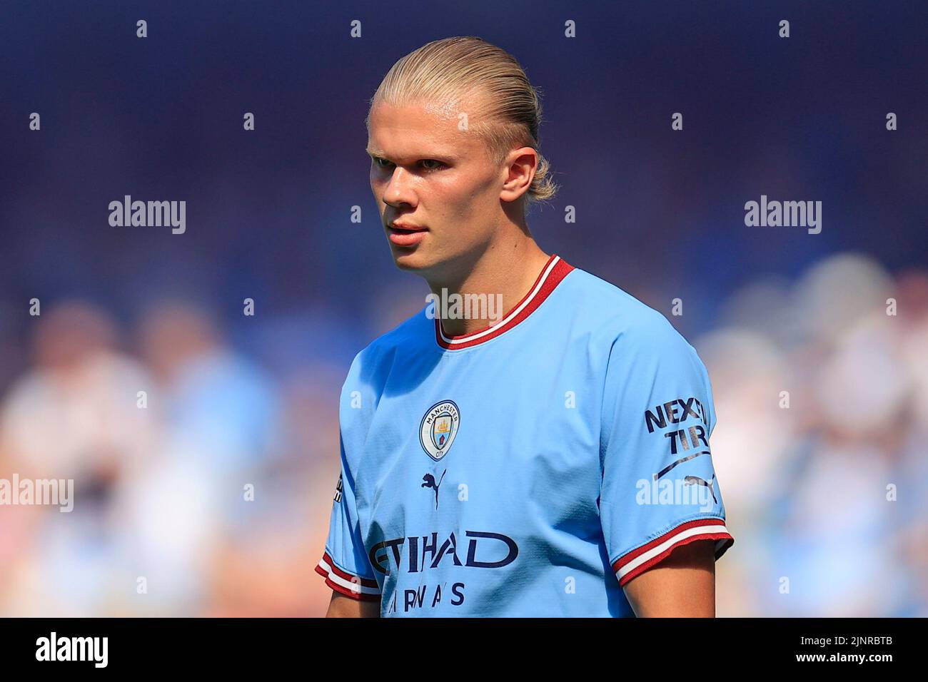 Erling Haaland #9 of Manchester City in action during the game Stock ...
