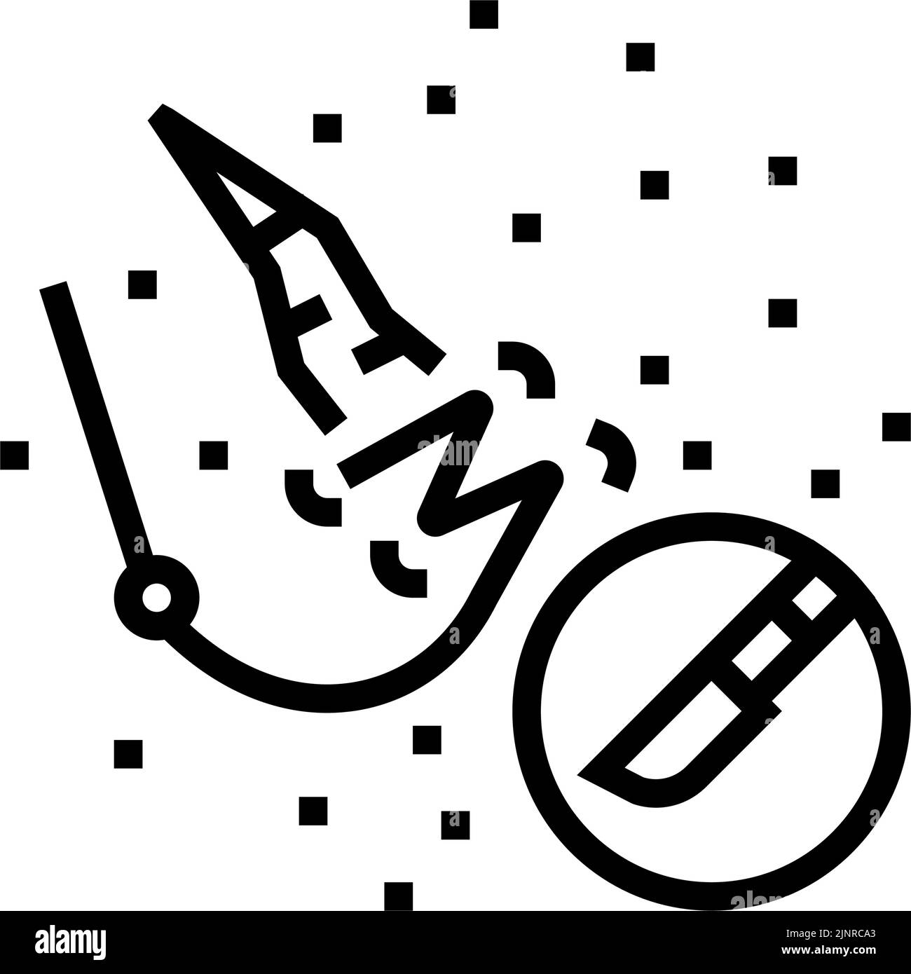 surgical procedure scar treatment line icon vector illustration Stock ...