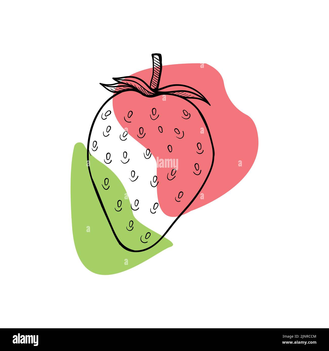 Vector Illustration of a Fruit Logo Strawberry Fresh Fruit Red Color ...