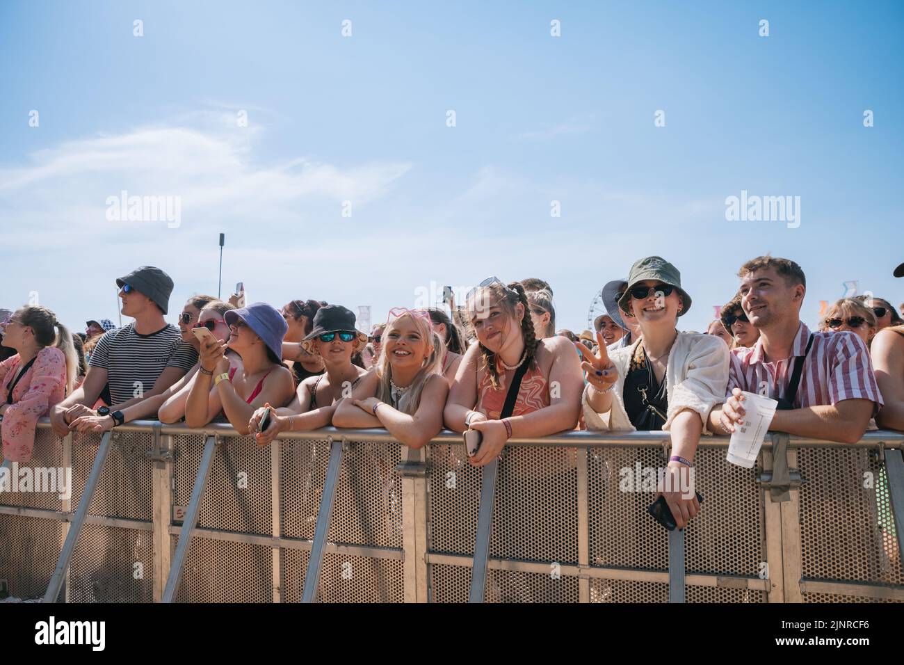 Newquay, Cornwall, UK. 13th August, 2022. Main stage crowd at ...