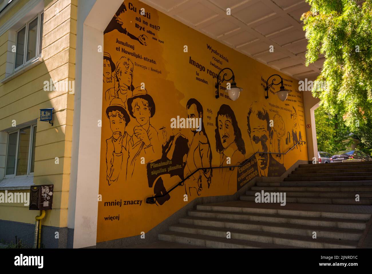 Murals in Warsaw, Poland Stock Photo - Alamy
